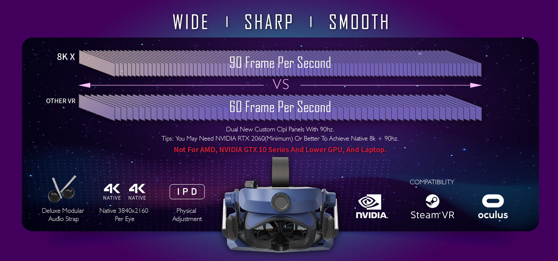 Pimax Vision 5K Super VR裝置 (Power Adapter Version) - 2000Fun商城 香港人既遊戲店