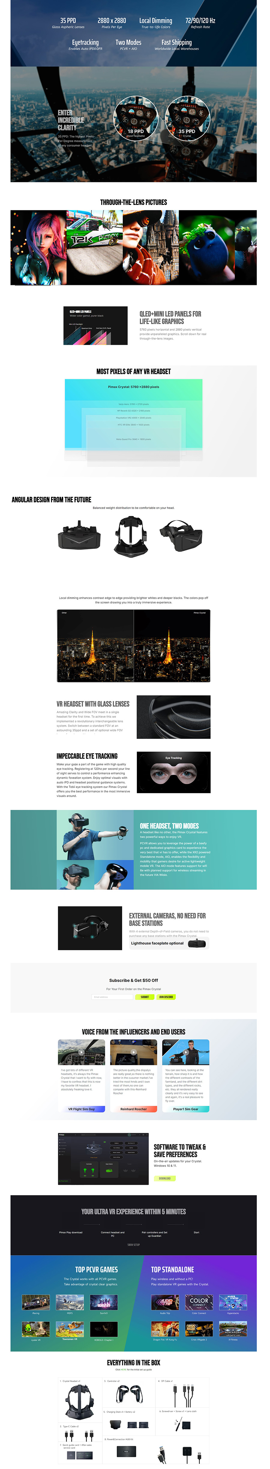 Pimax Vision Crystal 8K VR裝置 - 2000Fun商城 香港人既遊戲店
